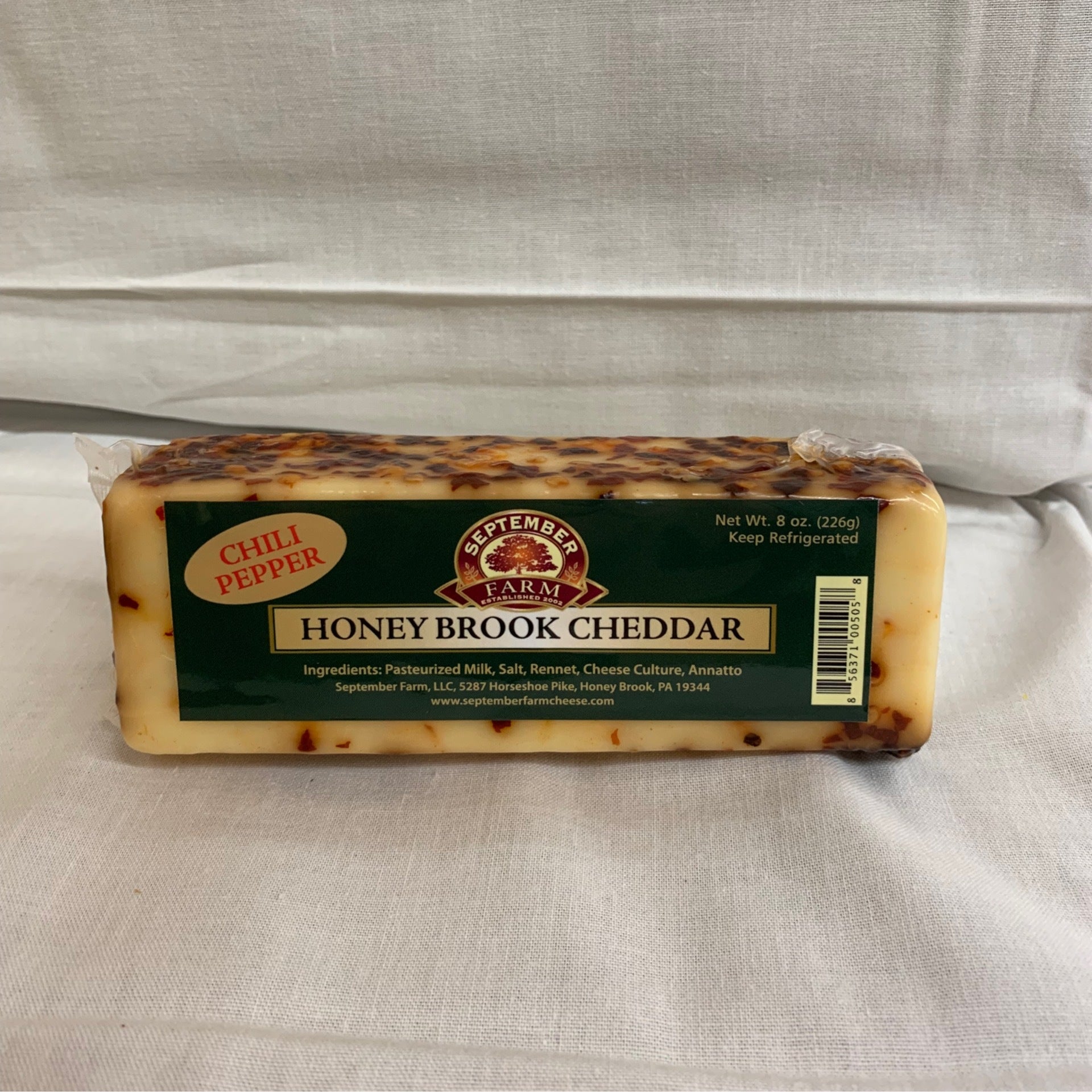 Chili Pepper Cheddar Block 8 oz. | Dutch Country Farm Market LLC